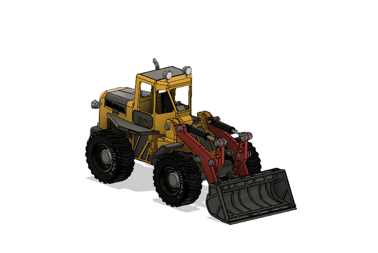 Free STL file Yellow Front Loader with Movements 🔗・Template to download ...