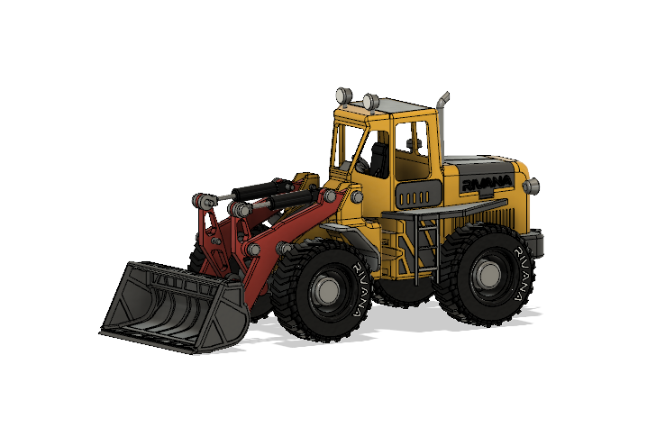 Free STL file Yellow Front Loader with Movements 🔗・Template to download ...