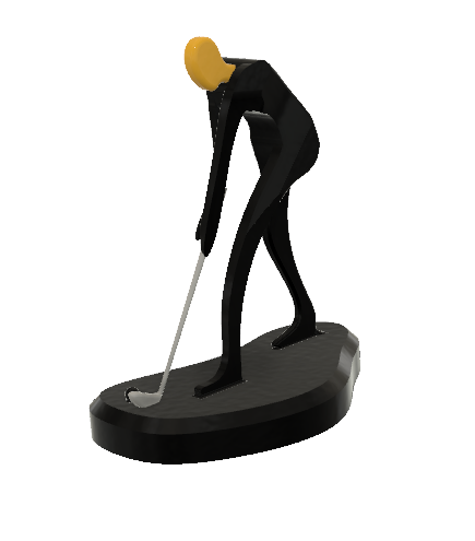 Free 3D file Golf Athlete Minimalist Square 🏌️・3D printer model to ...