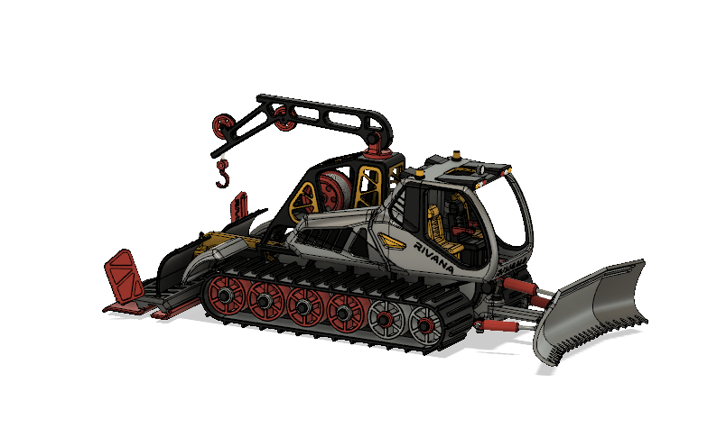 Free 3D file Yellow Modern Snowcat / Snow Groomer with Movements 🌨️・3D ...