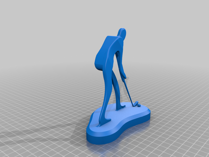 Free 3D file Golf Athlete Minimalist Square 🏌️・3D printer model to ...