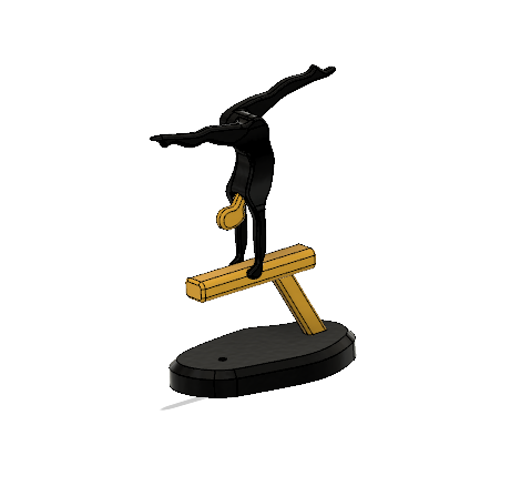 Free 3D file Gymnastics Athlete Minimalist Square・3D printer design to ...