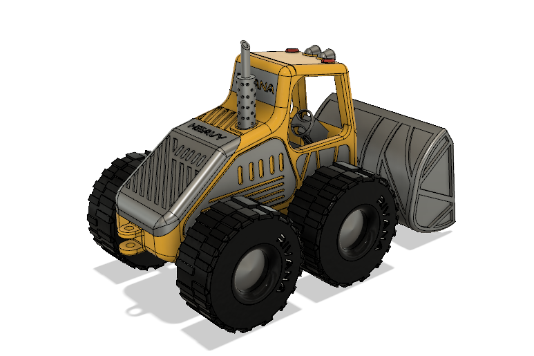 Archivo STL gratis Bulldozer amarillo con movimientos 🚜・Plan imprimible ...