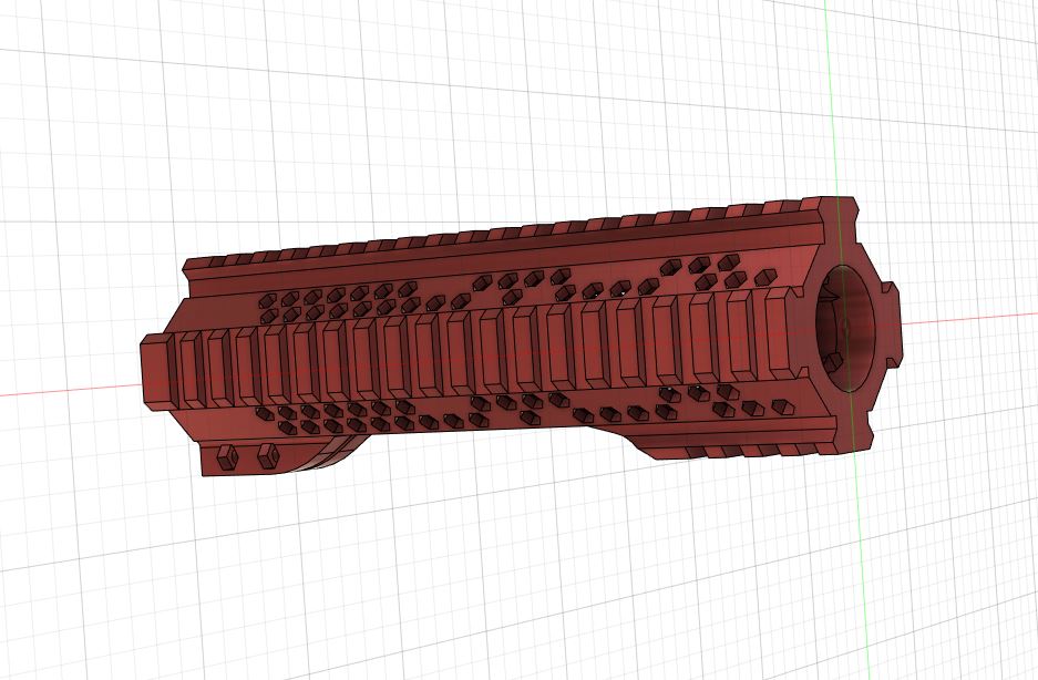 STL file M4 Front rail with barrel nut・3D printing model to download・Cults
