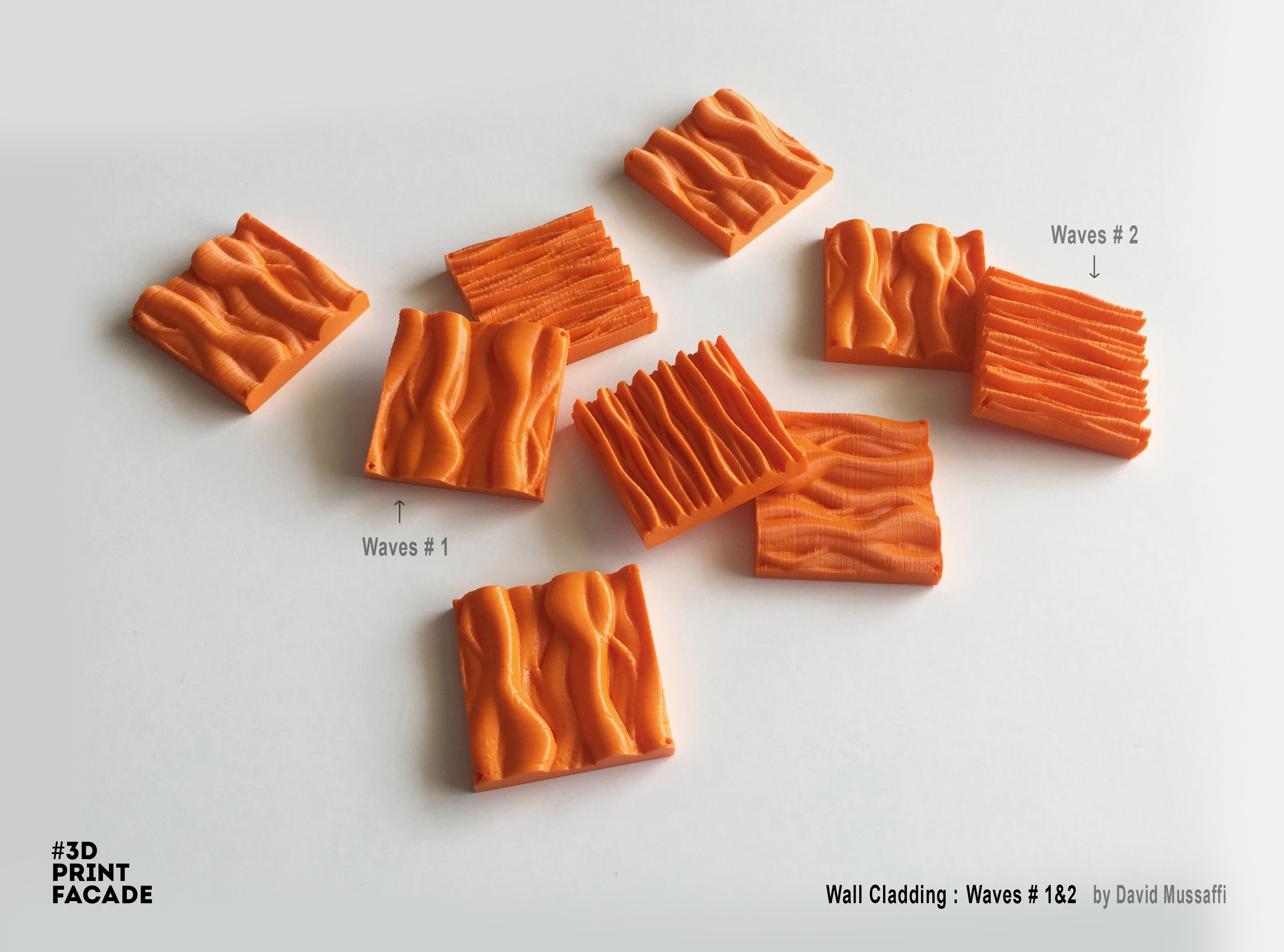 Download STL file Wall Cladding "Waves" #2 • 3D printing object ・ Cults