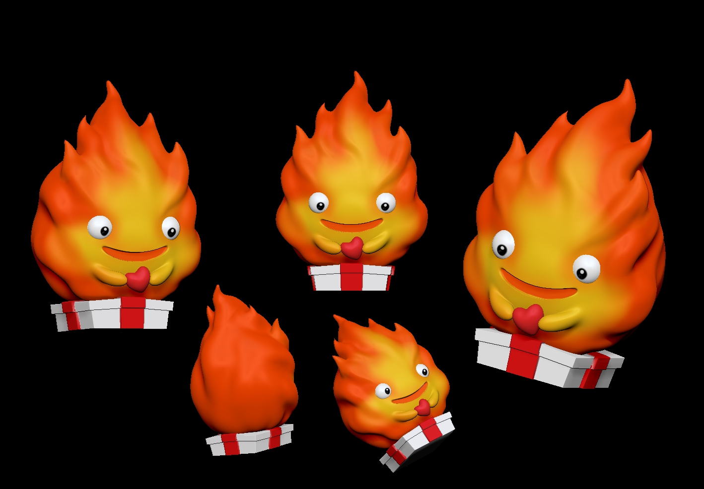Archivo STL gratis "Calcifer" Gift style FanART !・Objeto para impresora 3D para descargar・Cults