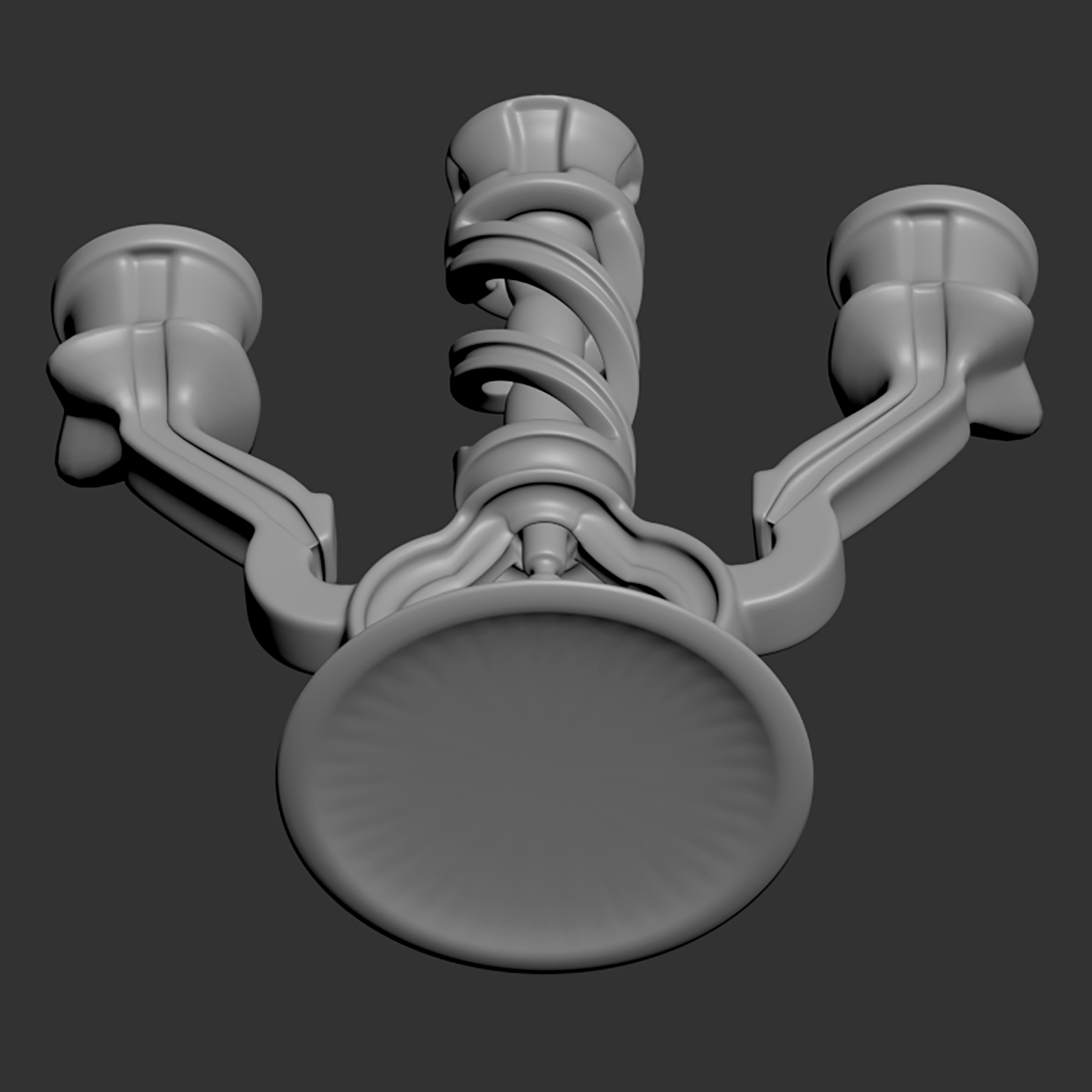 STL file Candlestick for 3 candles- Spiral of time・3D printing model to ...