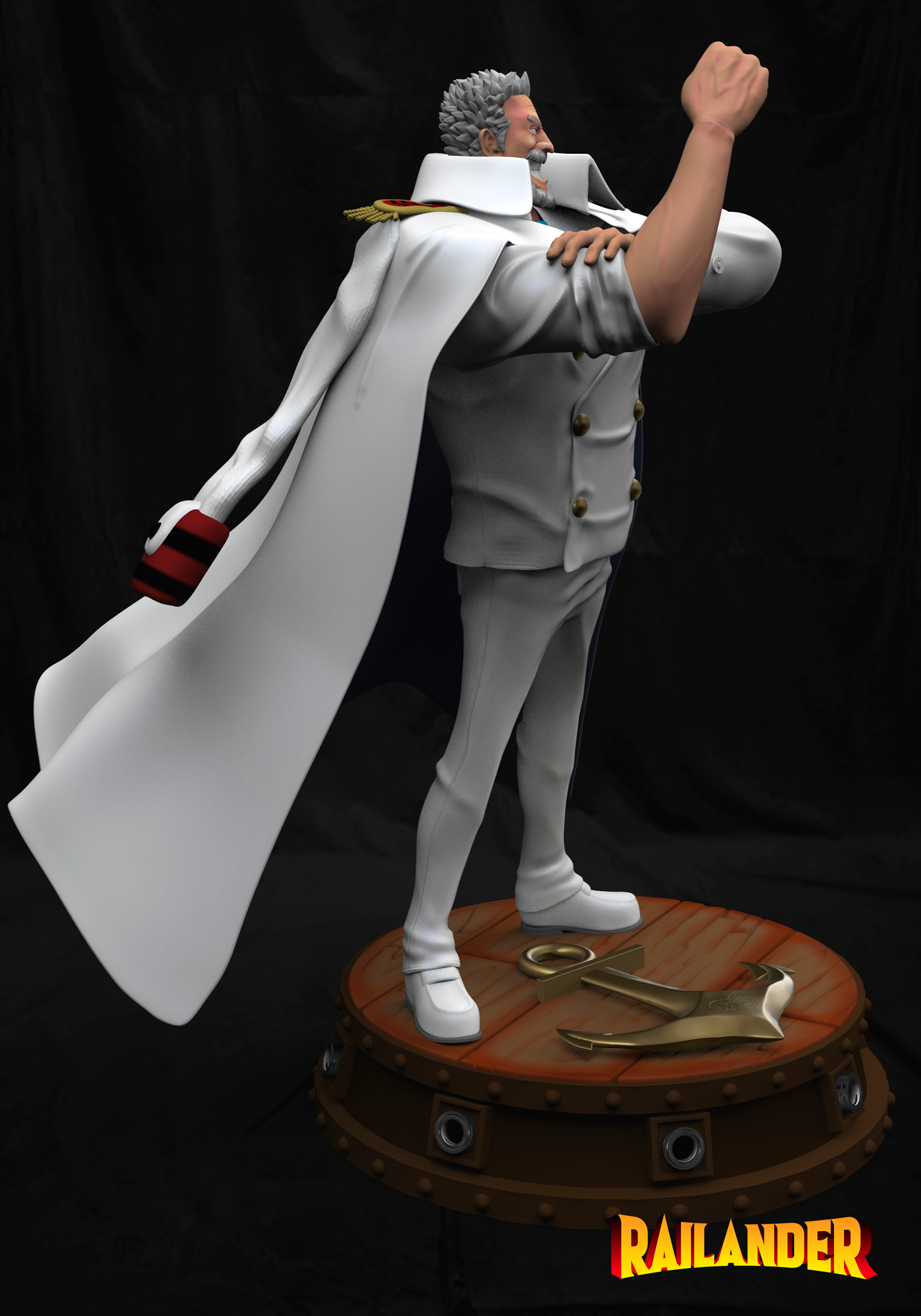 STL file Monkey D. Garp 🐒・3D printable design to download・Cults