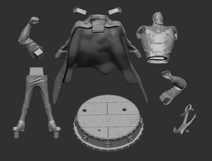 STL file Monkey D. Garp 🐒・3D printable design to download・Cults
