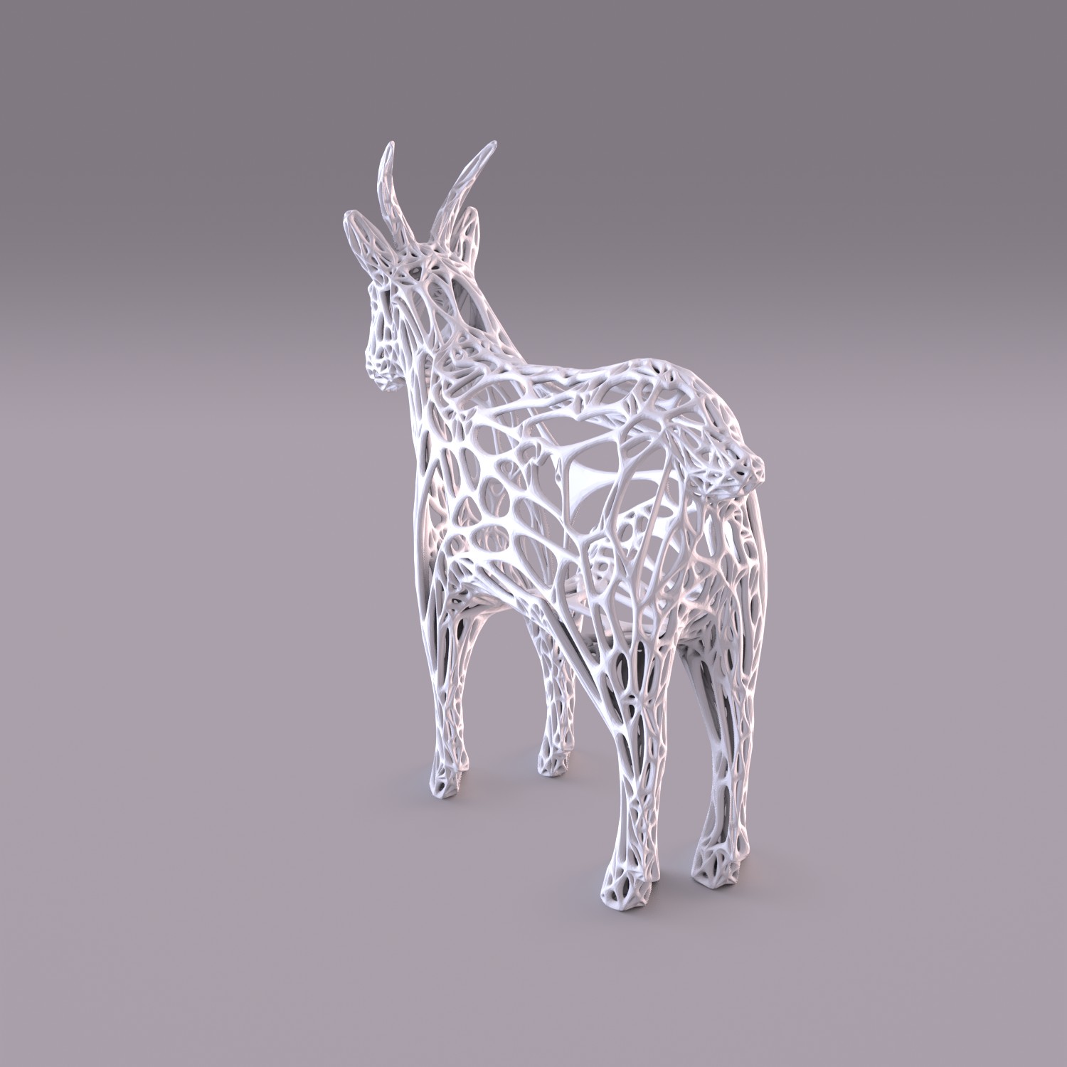 STL file Goat Voronoi・Model to download and 3D print・Cults