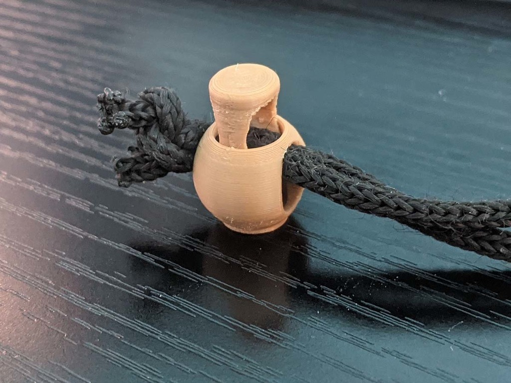 Free 3D file Rope Toggle Spring loaded with button need 7mm dia spring ...