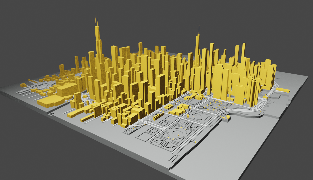 STL file Chicago Downtown・3D print design to download・Cults