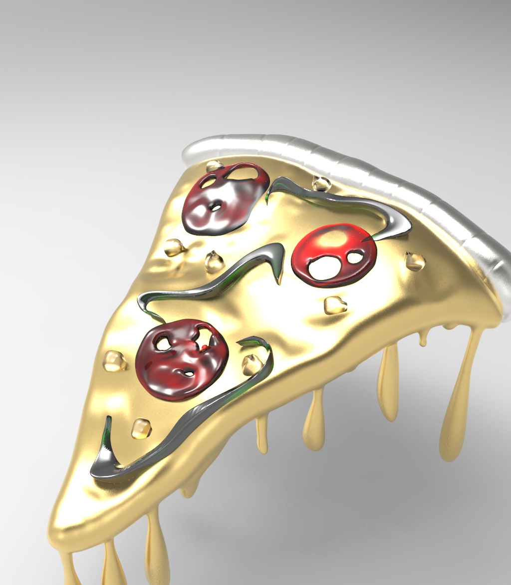 OBJ file one pizza slice・Model to download and 3D print・Cults
