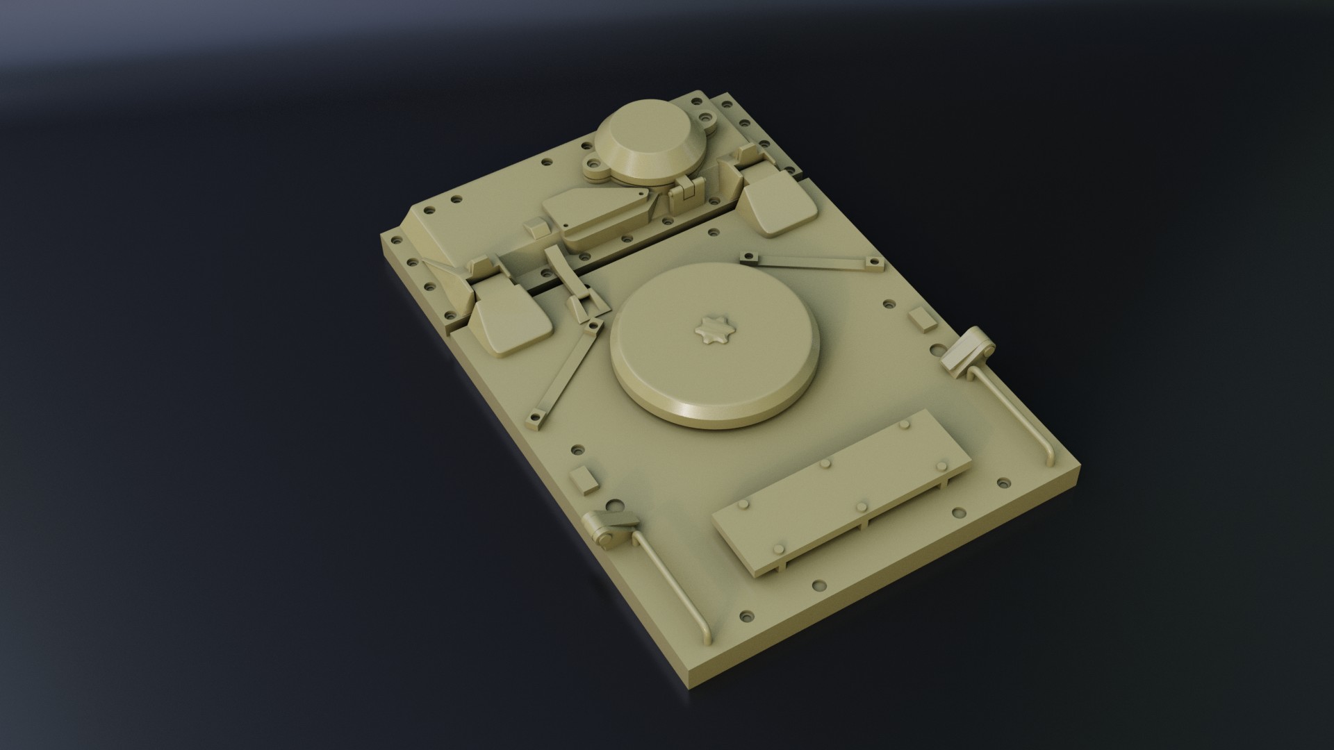 OBJ file Panzer VI Tiger I Ausf.E Engine Deck (Late)・3D printable model ...