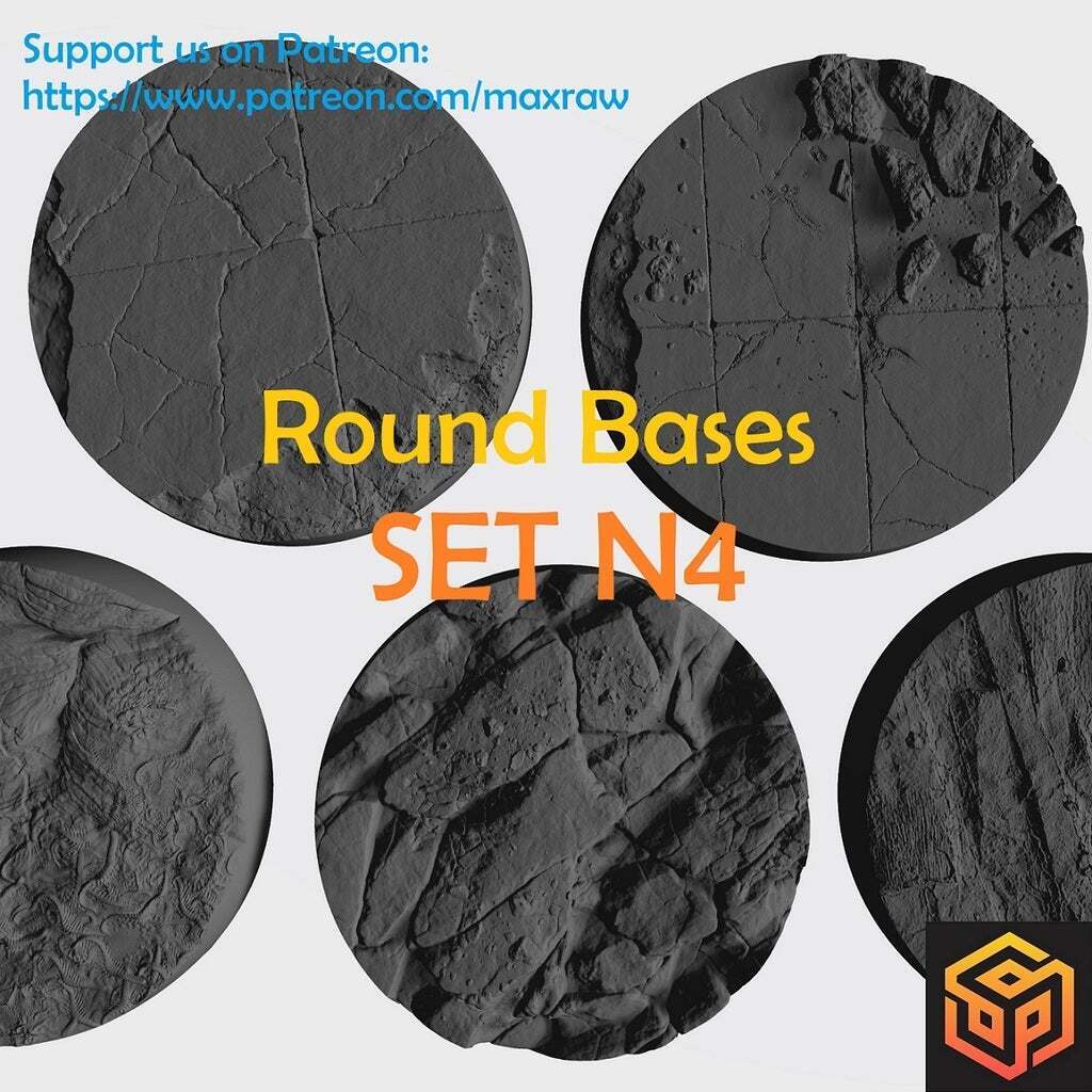 Free STL file Round Bases - Set N4 - Free sample・Template to download ...