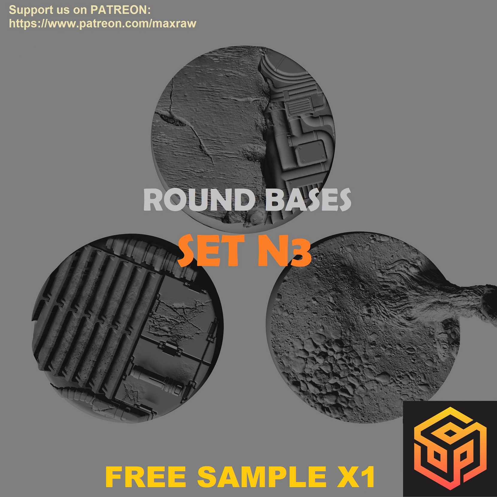 Free STL file Round bases - Set N3 - Free sample・3D printer design to ...