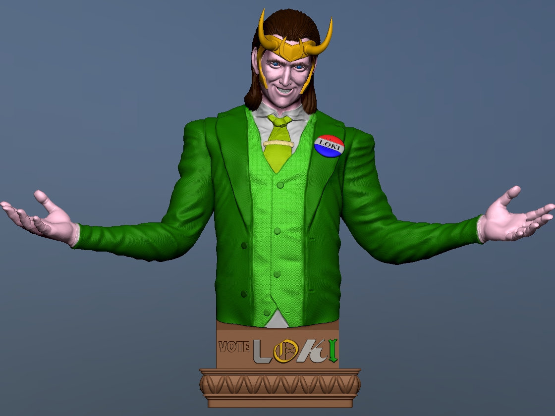 3D file Bust President Loki - DisneyPlus Version・3D print design to ...