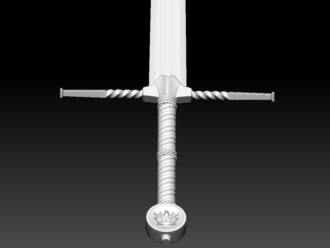 3D file Geralt Steel Sword -The Witcher 3 Version 3D print model・3D ...