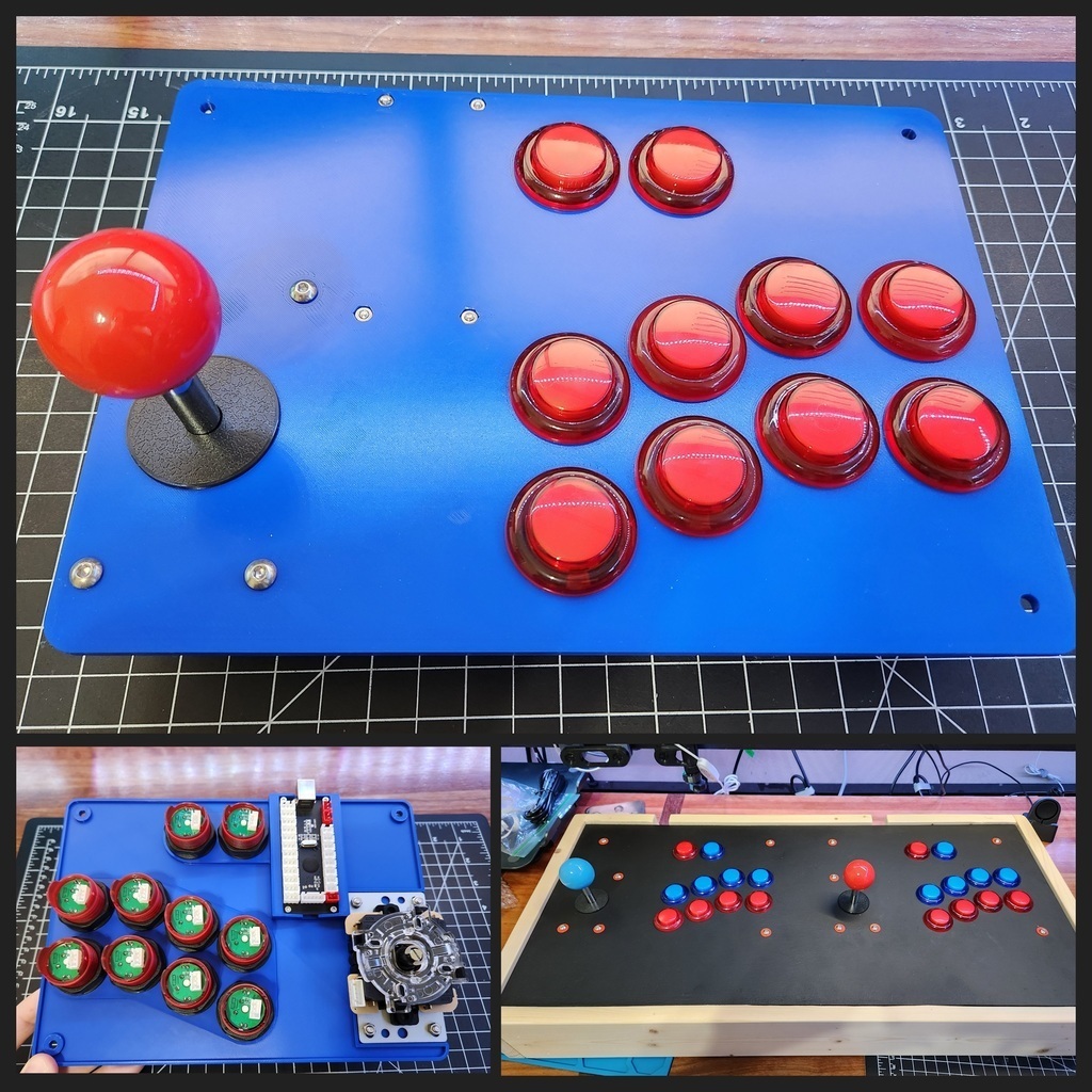 Free 3D file Arcade Button Plate 🕹️・3D printing design to download・Cults