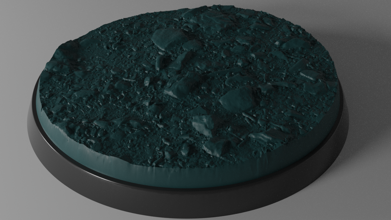 STL file 10x 60mm base with stoney forest ground 🔨・Model to download ...