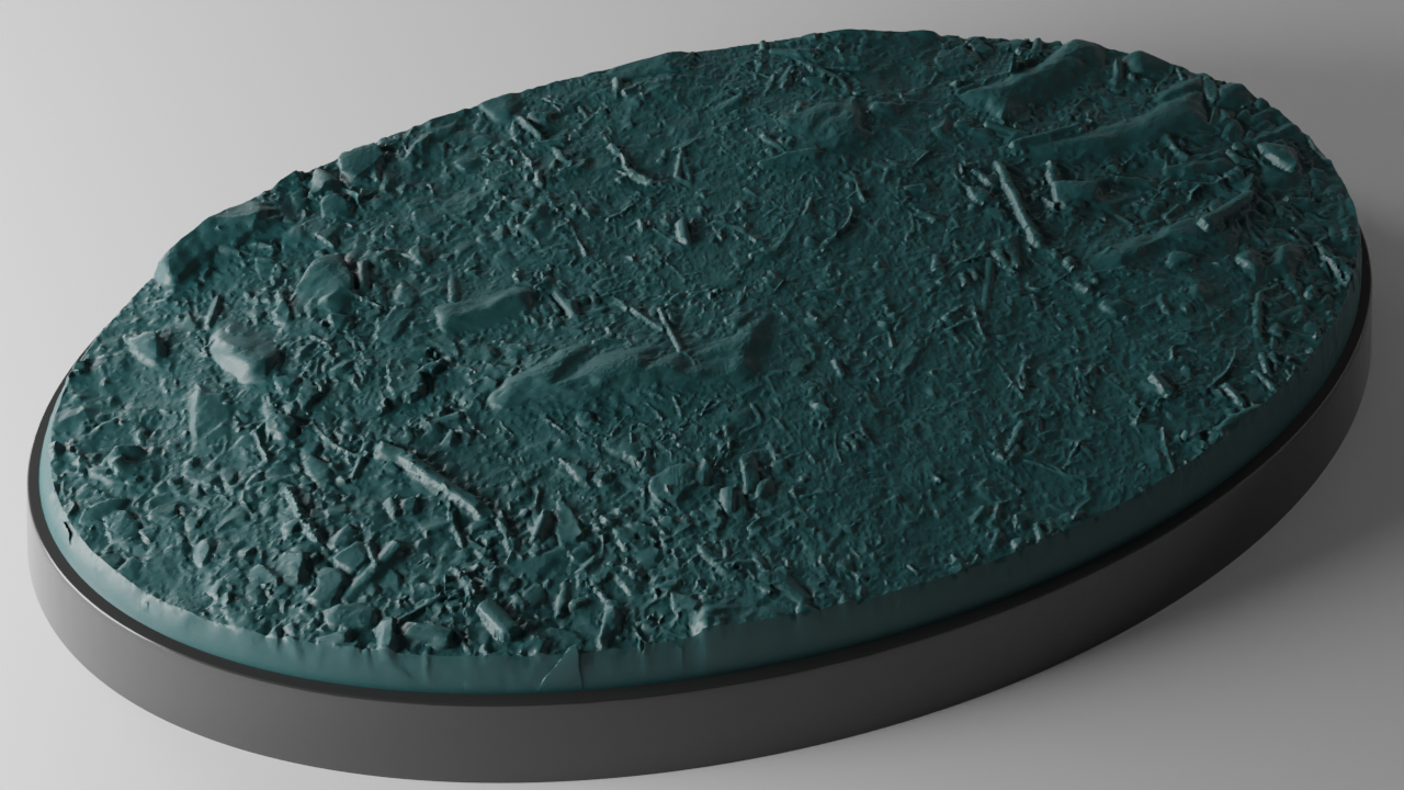 STL file 10x 60x35mm base with stoney forest ground 🔨・3D print design ...