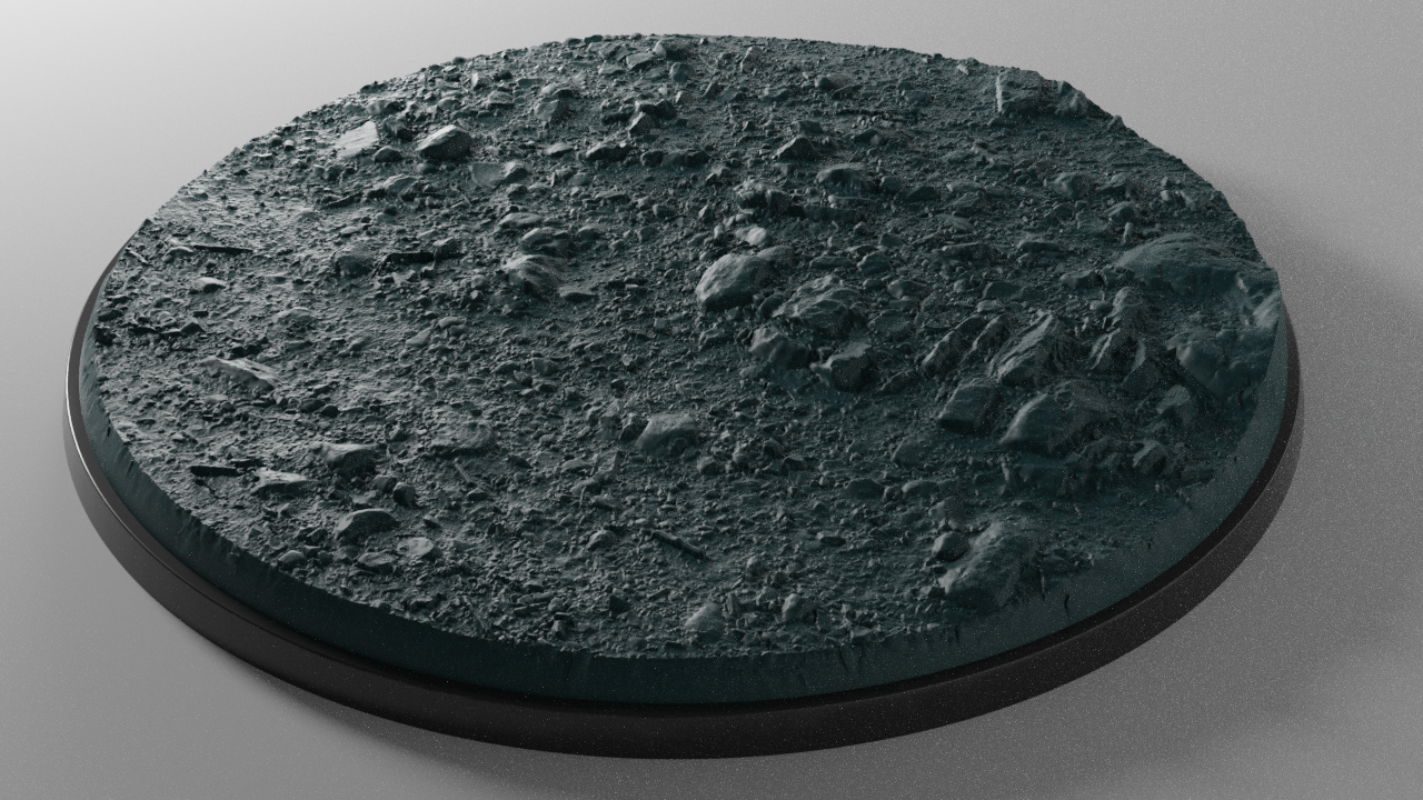 STL file 3x 130mm base with stoney forest ground・Model to download and ...