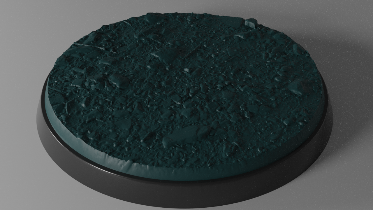 STL file 10x 60mm base with stoney forest ground 🔨・Model to download ...