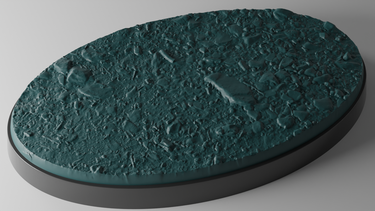 STL file 10x 60x35mm base with stoney forest ground 🔨・3D print design ...