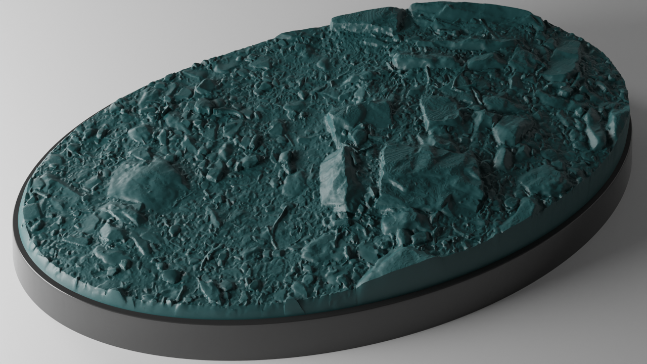 STL file 10x 60x35mm base with stoney forest ground 🔨・3D print design ...