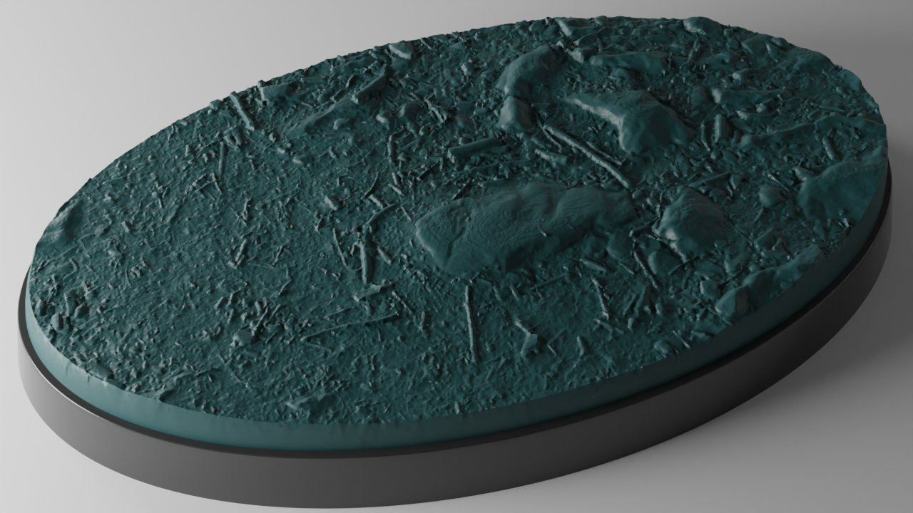 STL file 10x 60x35mm base with stoney forest ground 🔨・3D print design ...