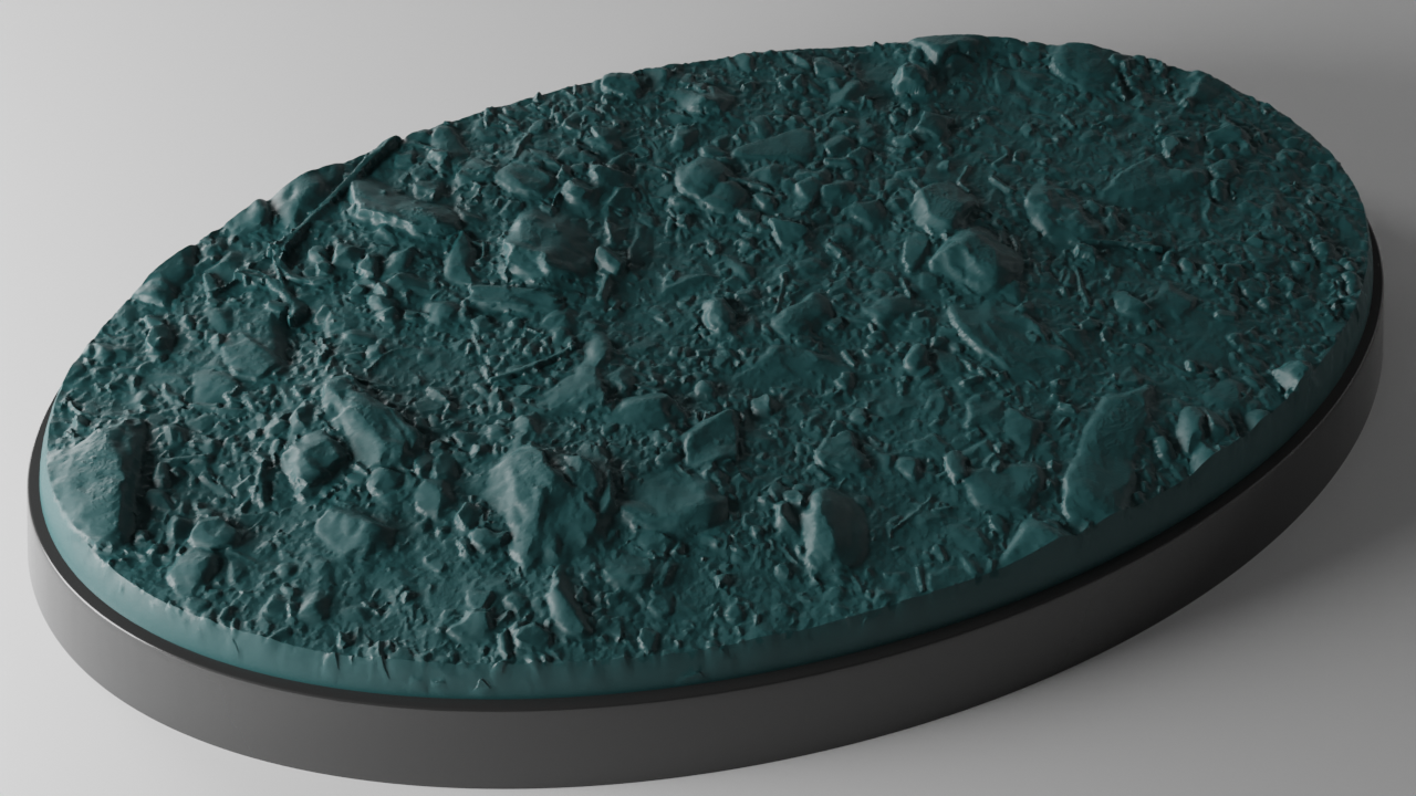 STL file 10x 60x35mm base with stoney forest ground 🔨・3D print design ...