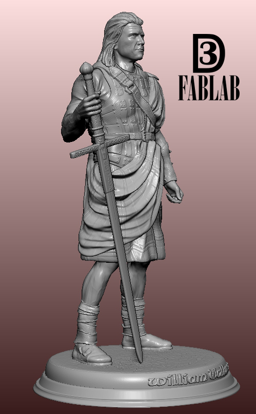 STL file William Wallace Braveheart 🗿・3D printer design to download・Cults