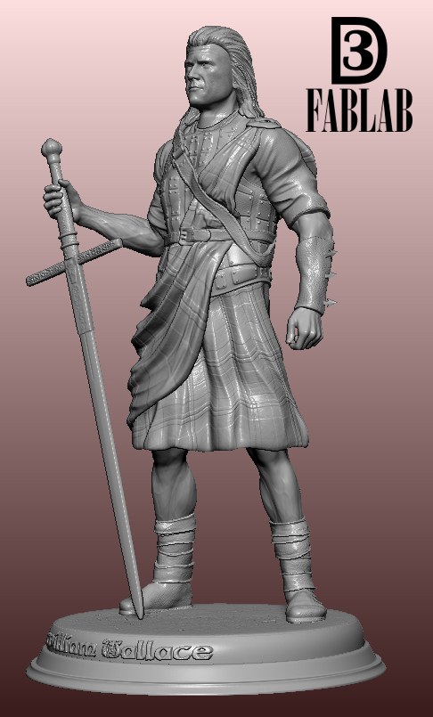 STL file William Wallace Braveheart 🗿・3D printer design to download・Cults