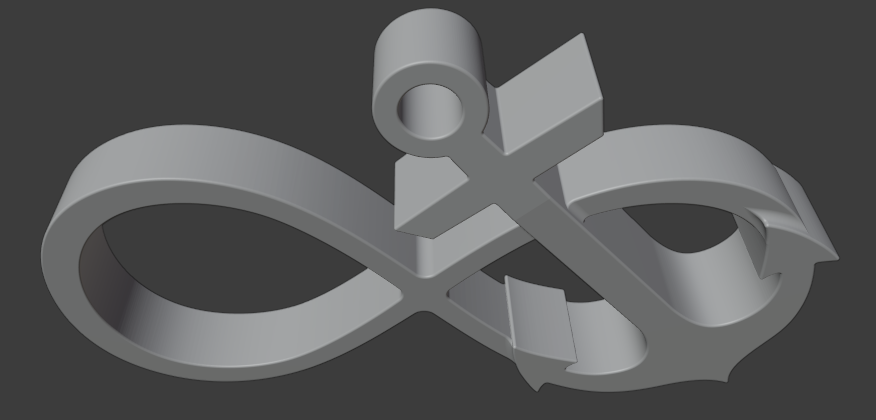Fichier STL Infinity avec ancre・Plan imprimable en 3D à télécharger・Cults