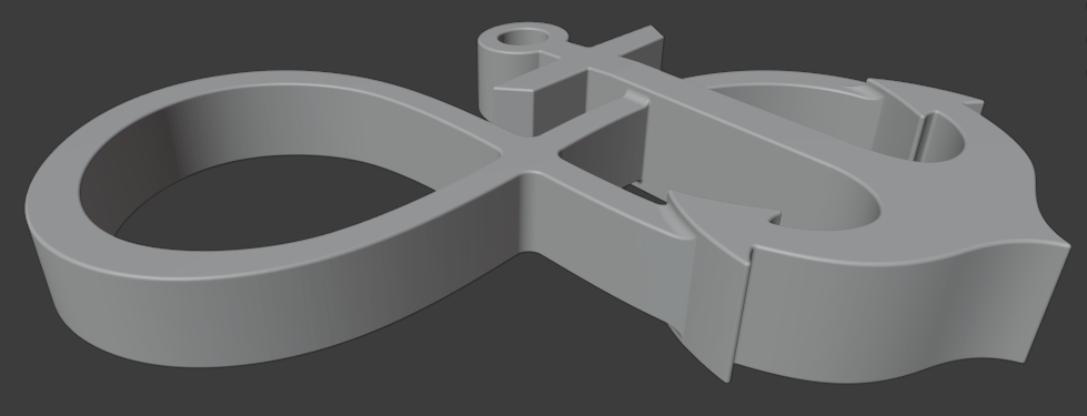 Fichier STL Infinity avec ancre・Plan imprimable en 3D à télécharger・Cults