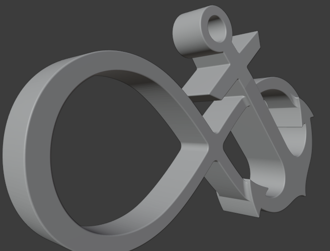 Fichier STL Infinity avec ancre・Plan imprimable en 3D à télécharger・Cults