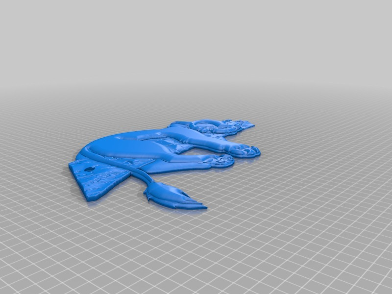 Free 3D file Sleeping Simba - King lion bas-relief customizable・3D ...