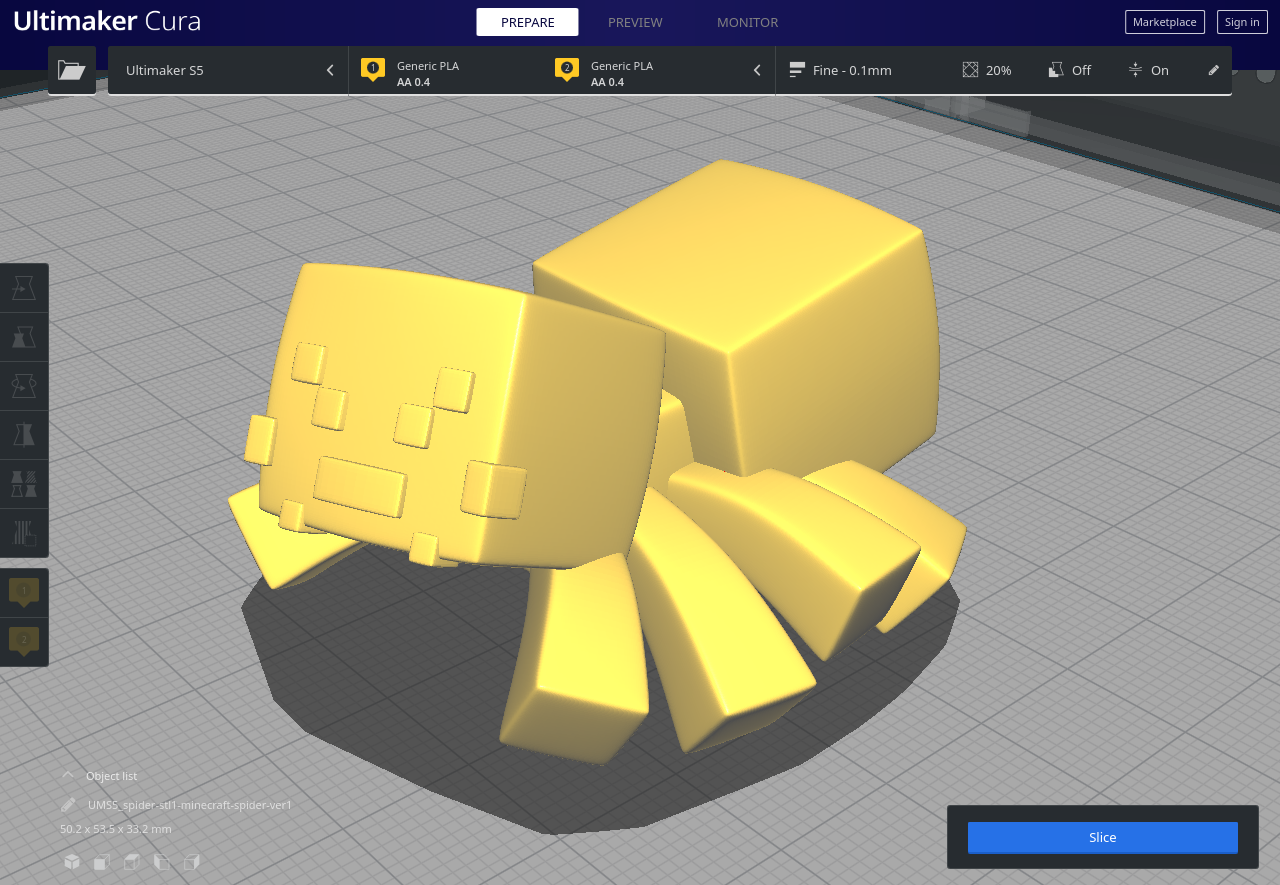 STL file Stylized Minecraft Spider Keychain 🕷️・3D print model to ...
