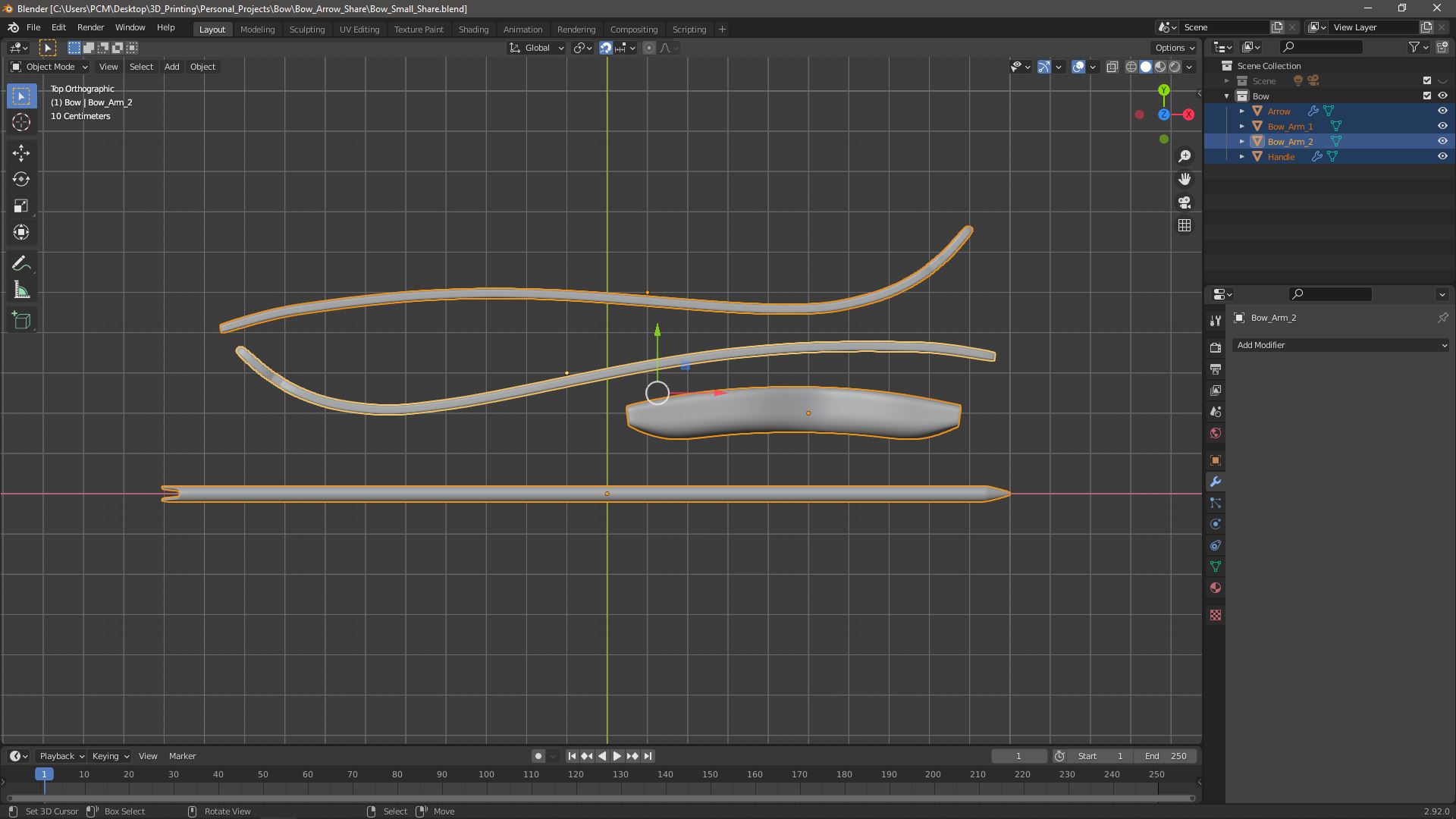 Free STL file Bow and Arrow 🏹・3D printable object to download・Cults