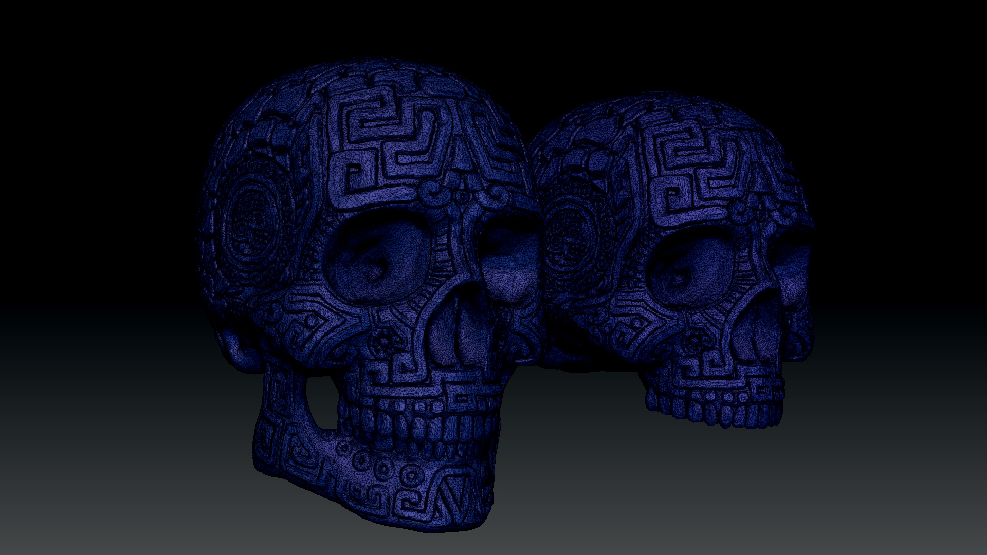 Archivo STL Calavera azteca versión 1 👫・Modelo imprimible en 3D para ...