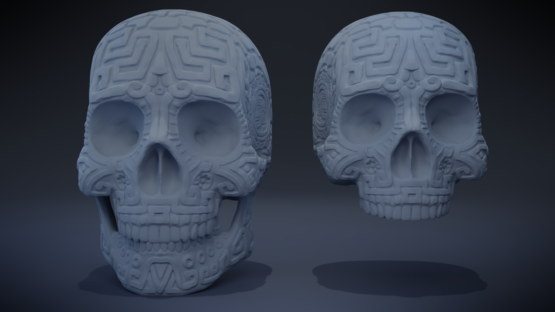 STL file Aztec Skull version 1・3D printable model to download・Cults