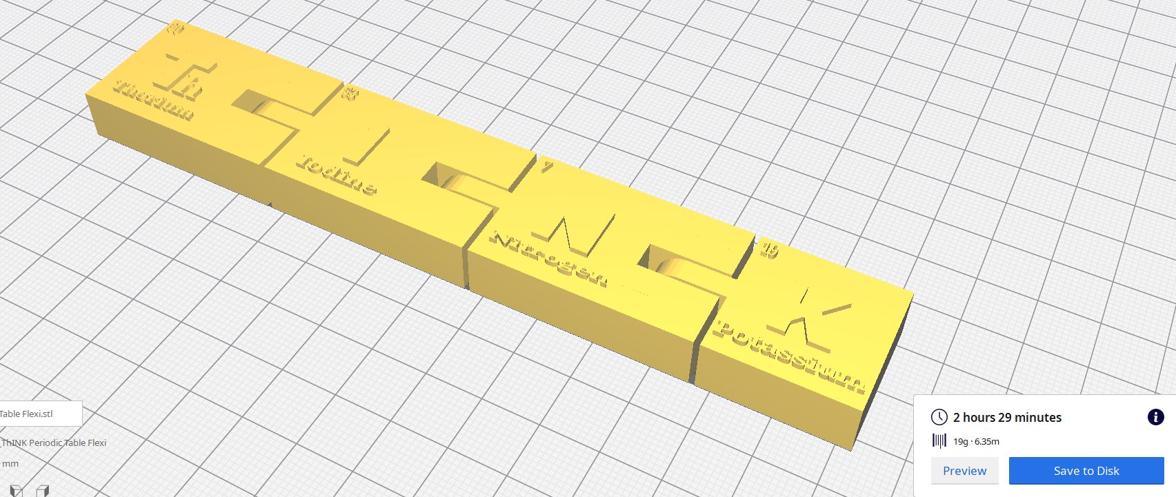 Free STL file ThINK Periodic Table Flexi・3D printer design to download ...