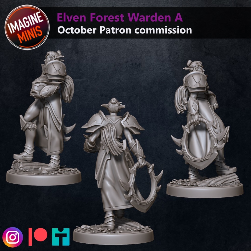 Free 3D file Elven Forest Warden - A 🧝・3D print model to download・Cults