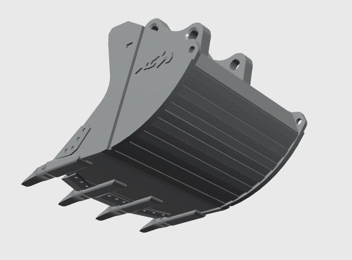 STL file DoubleE EC160 Excavator - Rock Bucket・3D printable model to ...