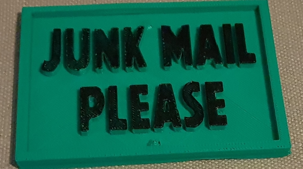 Free 3D file Junk mail please sign・3D printable object to download・Cults