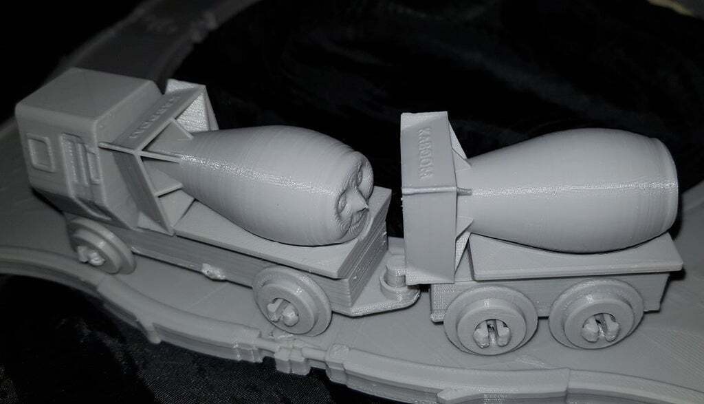 Free STL file Kaboom the Bomb with Engine and Carriage・3D printable ...