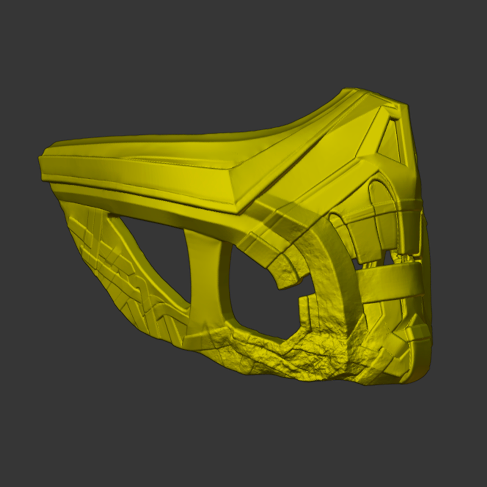 STL file Mortal Kombat Movie 2021 Scorpion Mask - STL File. 2 versions ...