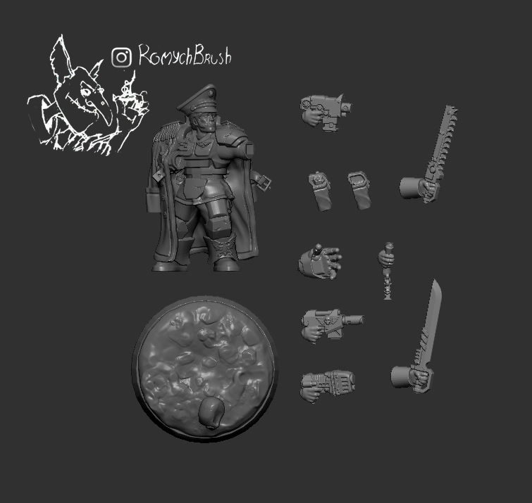 STL file Imperial Guard Commander 💂・3D print model to download・Cults