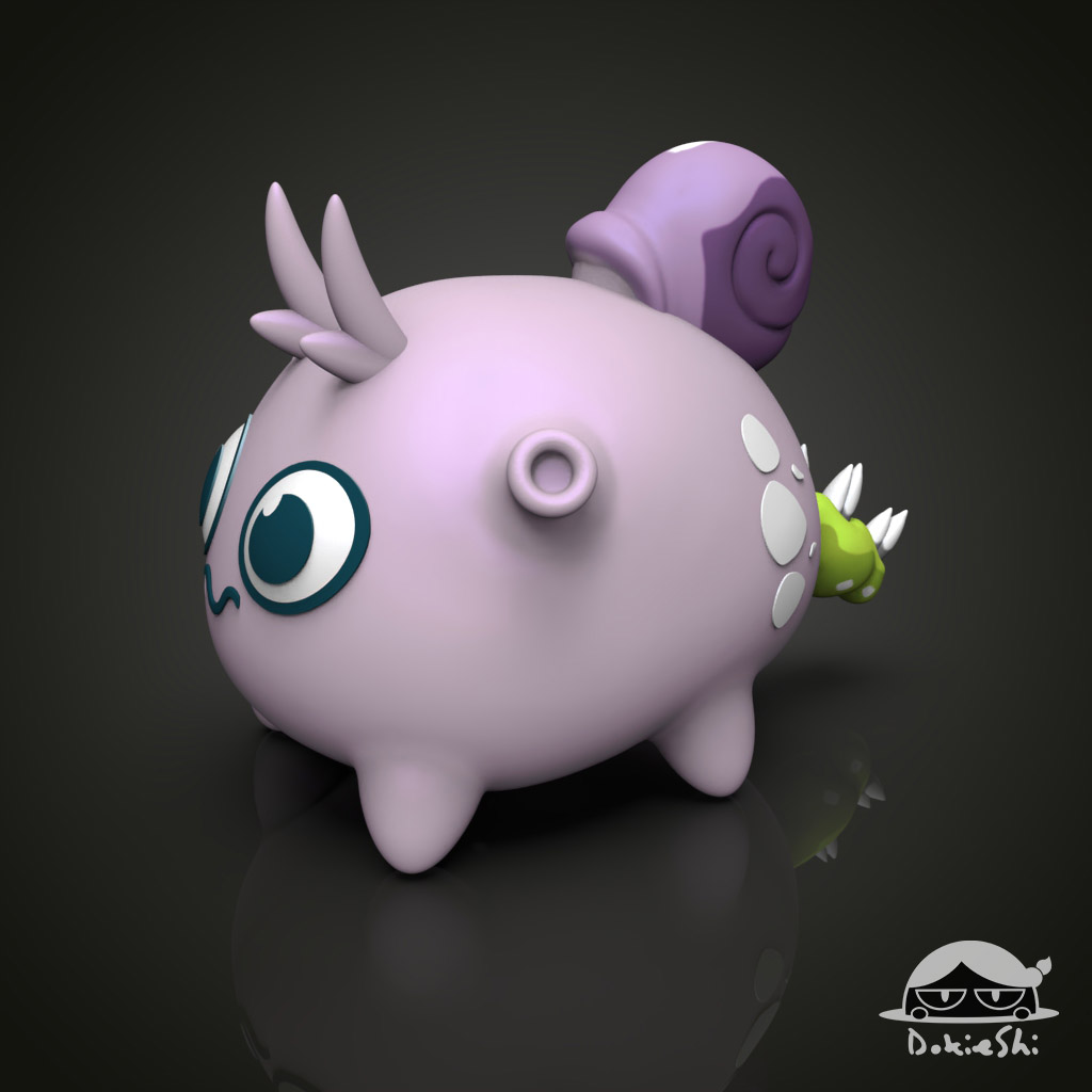 STL file AXIE INFINITY 3D FAN ART REPTILE TERMINATOR・3D printable model ...