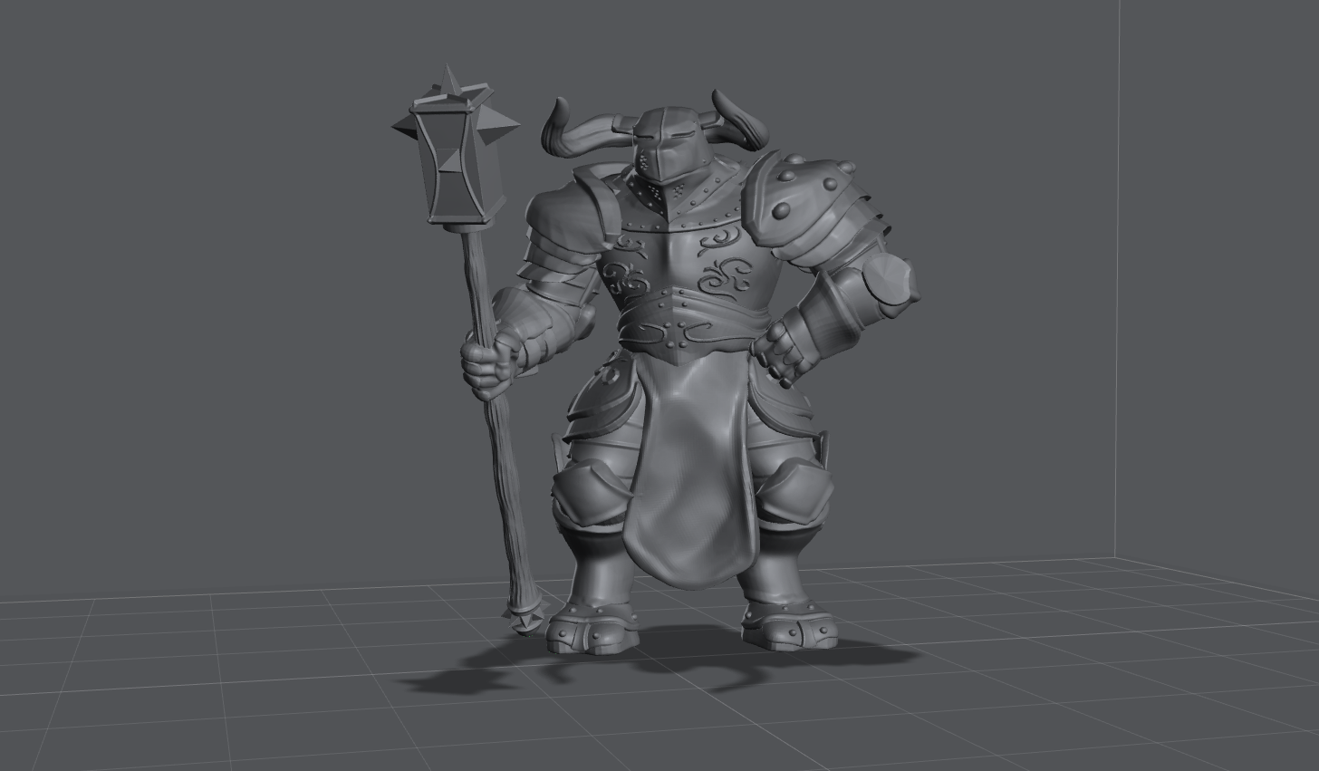 STL file Minotaur knight , order of the silver ox 🐂・Template to ...